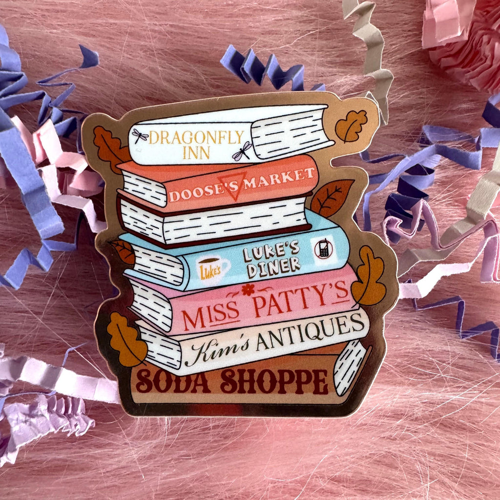 Gilmore Girls Book Stack Sticker | Gilmore Girls inspired Gifts ...